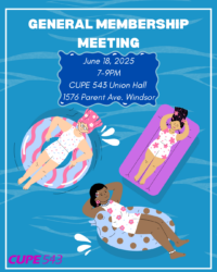 CUPE 543 – Proudly Serving Windsor!